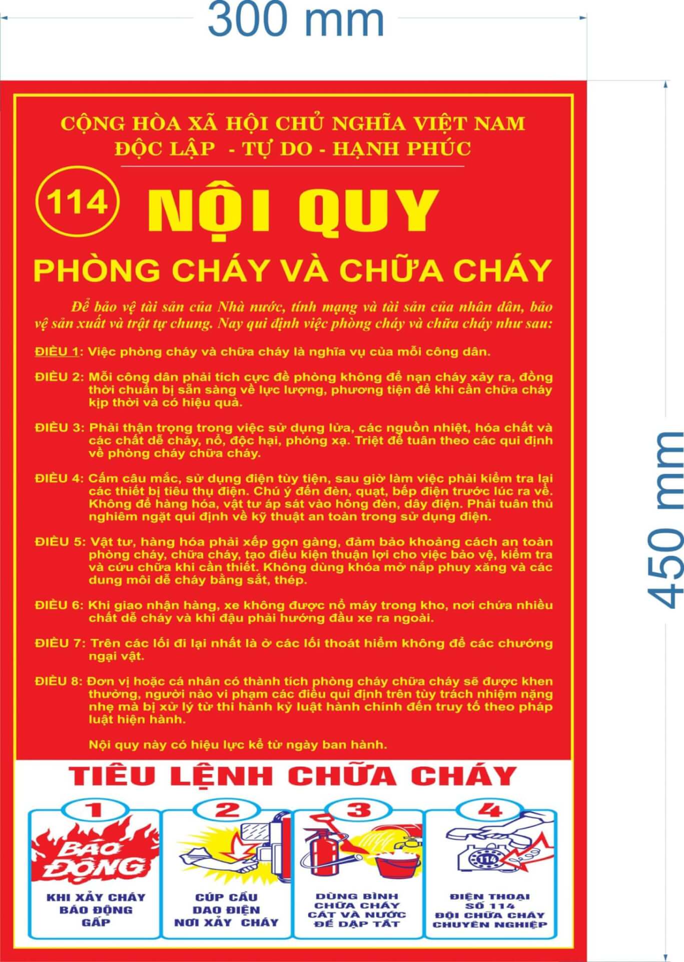 Bộ tiêu lệnh PCCC 02 trong 01 - Xưởng sản xuất và gia công các sản phẩm từ Mica (Acrylic)