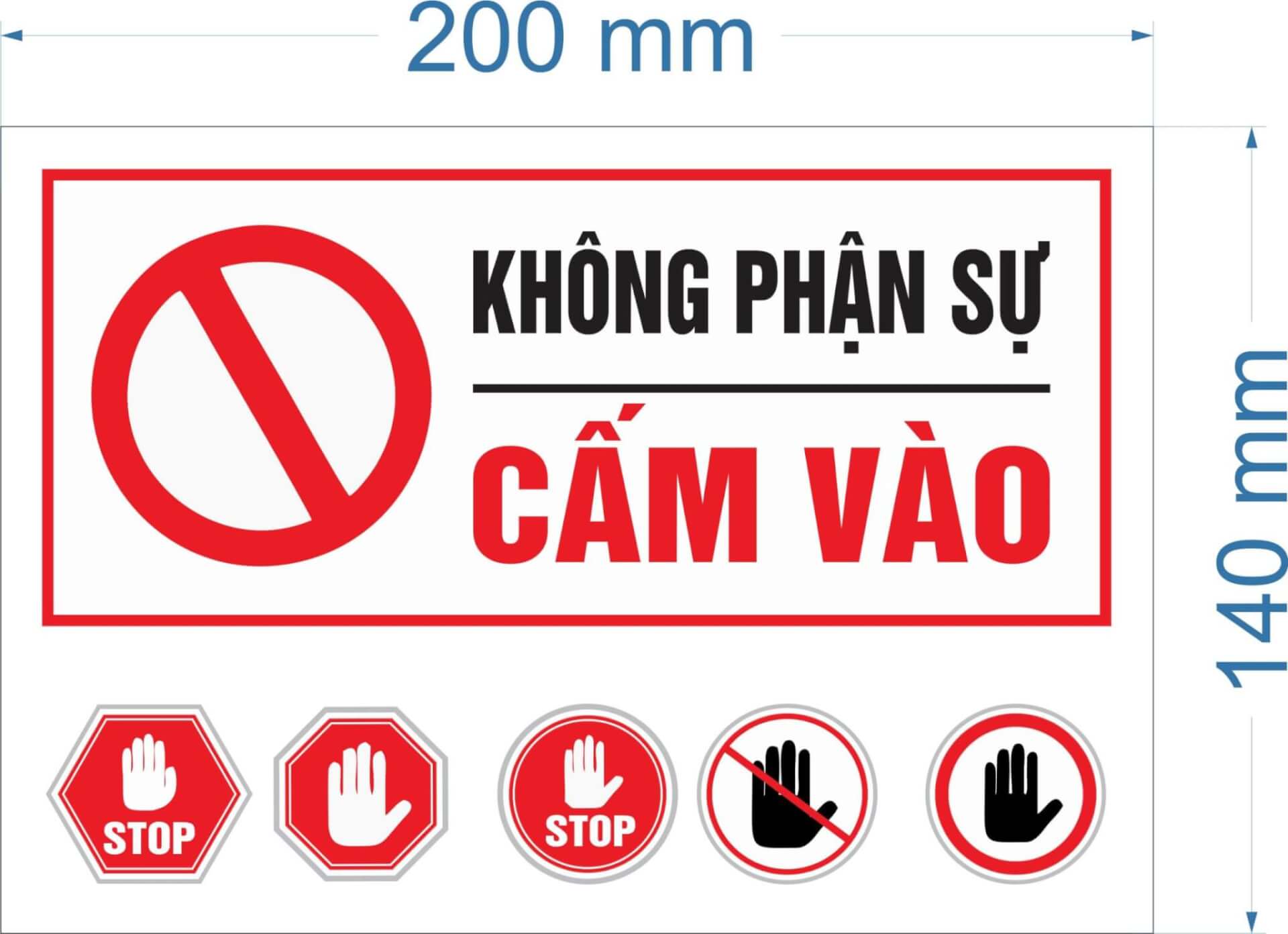 Bảng mica không phận sự miễn vào