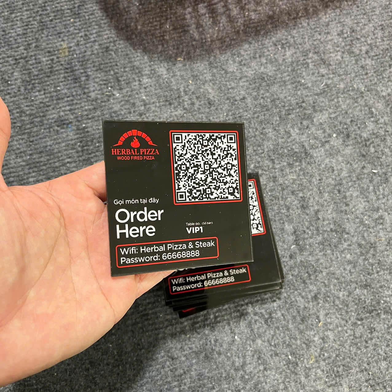 Bảng mã QR Mica - Bảng mã QR gọi món cho nhà hàng - Xưởng sản xuất và ...